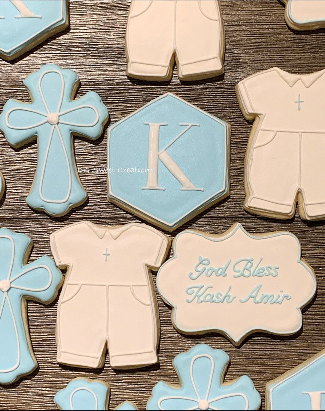 Baptism Sugar Cookies - Christening Sugar Cookies - Religious Sugar ...