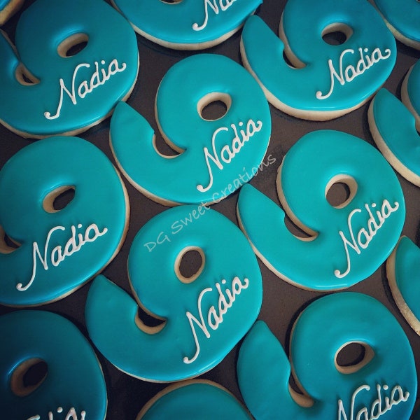 Number Cookies - Etsy