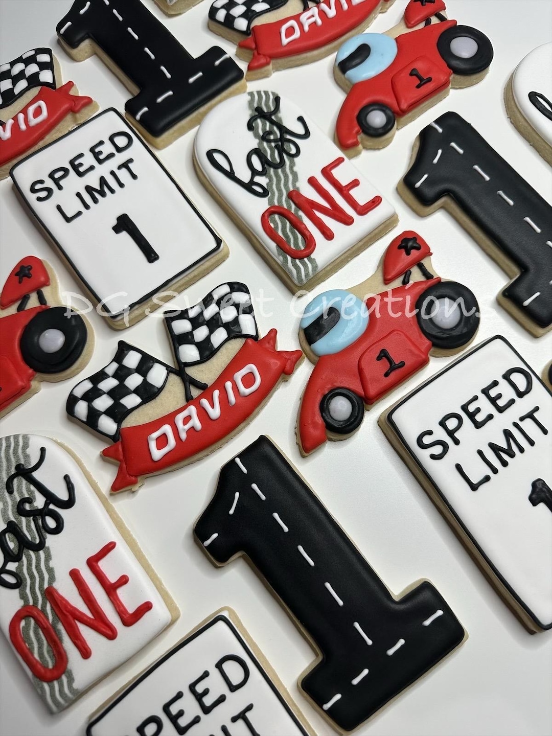 Racing Birthday Sugar Cookies - 12 Cookies - Etsy