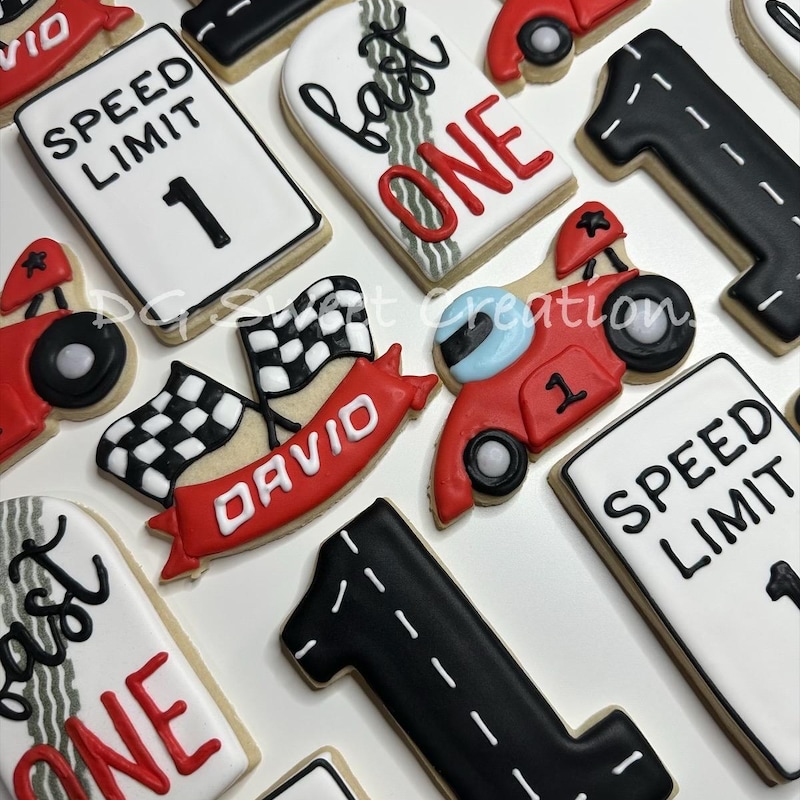 Racer Cookies for Birthday - Etsy
