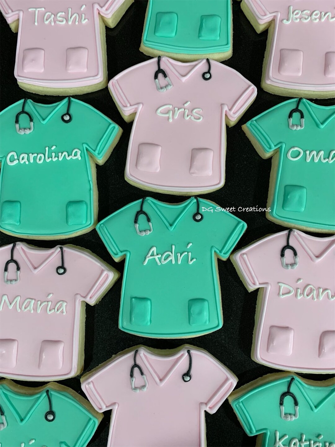 Nurse Scrubs Cookies - Nurse Appreciation Cookies - 12 Cookies (colors ...
