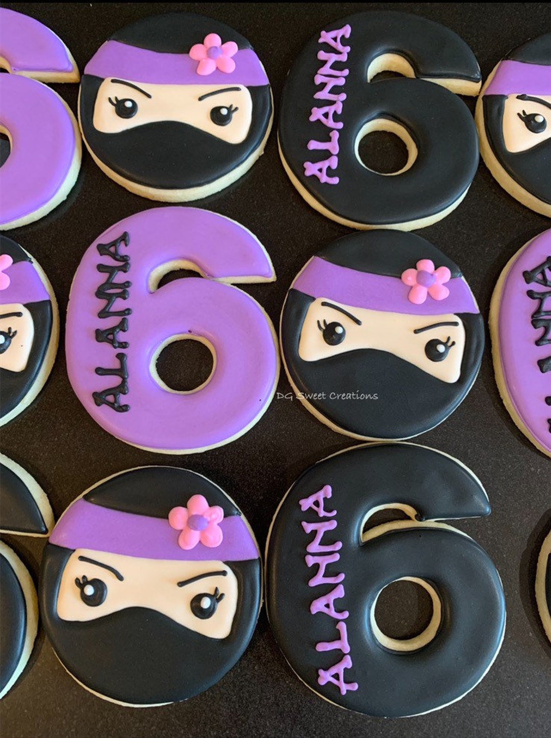 Ninja Cookies - 12 Cookies - Colors Are Customizable - Etsy