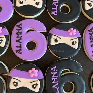 Ninja Cookies - 12 Cookies - Colors Are Customizable - Etsy