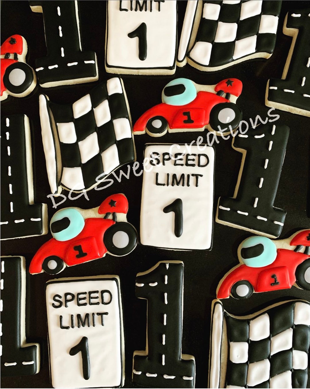 Racing Birthday Sugar Cookies - 12 Cookies - Etsy