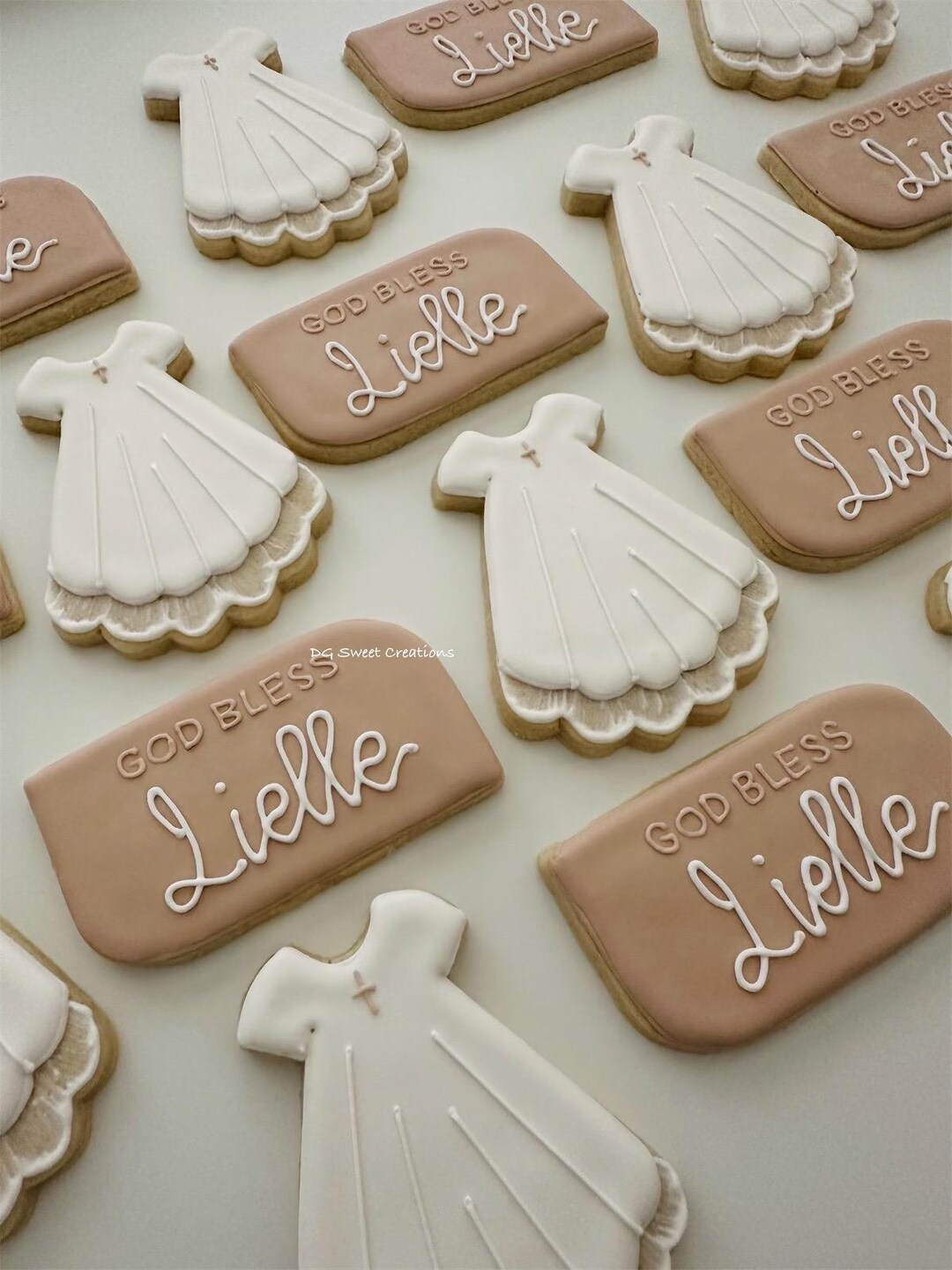 Baptism Sugar Cookies - Christening Sugar Cookies - Religious Sugar ...