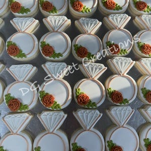 Engagement Ring Cookies - 12 Cookies - Etsy