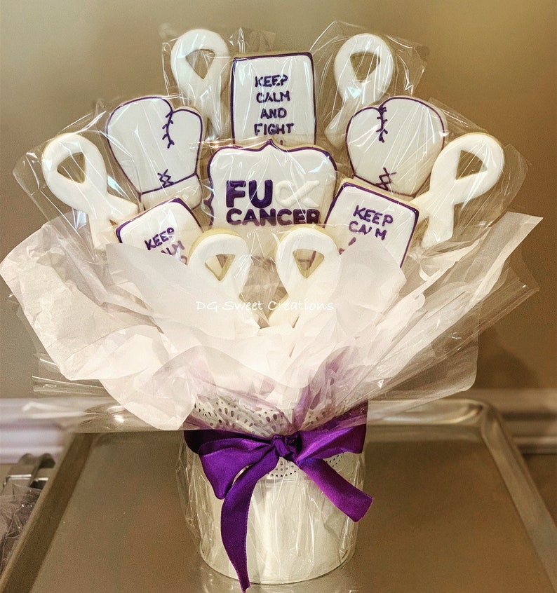 Cancer Cookies - F*ck Cancer Cookies - Bouquet or Gift Box Option ...