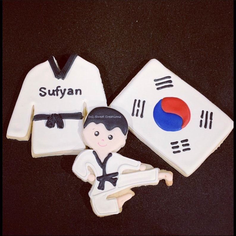 Karate Sugar Cookies Black Belt Sugar Cookies - Etsy
