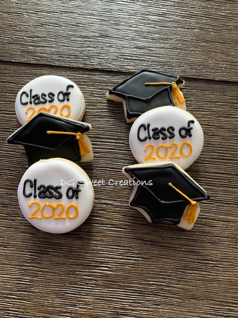Class of 2024 Sugar Cookies - Graduation Cookies - Colors Customizable ...