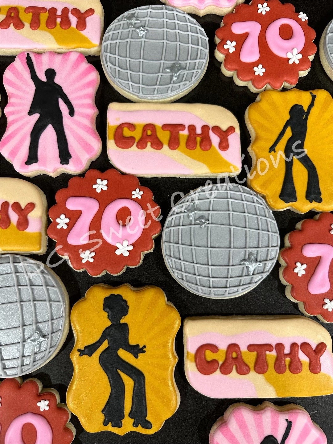 Retro Birthday Cookies - Customizable - 12 Cookies - Etsy