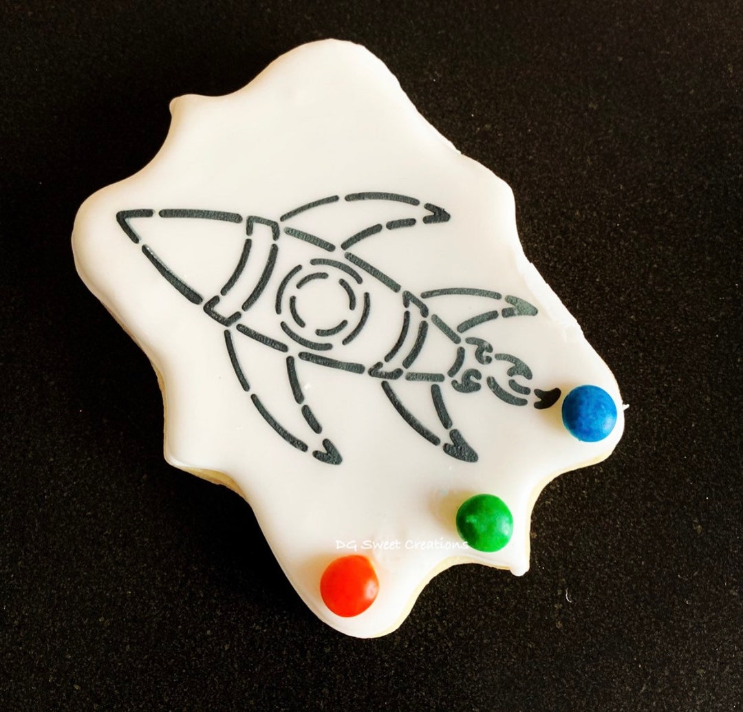 Paint Your Own Rocket Ship - Rocket Ship Sugar Cookie - Etsy