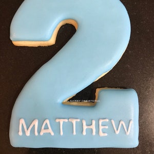 Personalized Number Sugar Cookies Birthday Cookies - Etsy