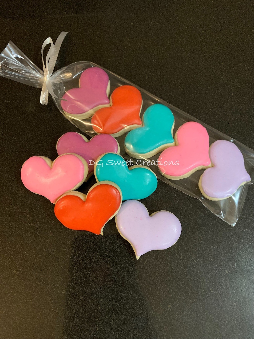Mini Heart Shaped Cookies - Valentine's Day Heart Cookies - 12 Sleeves ...