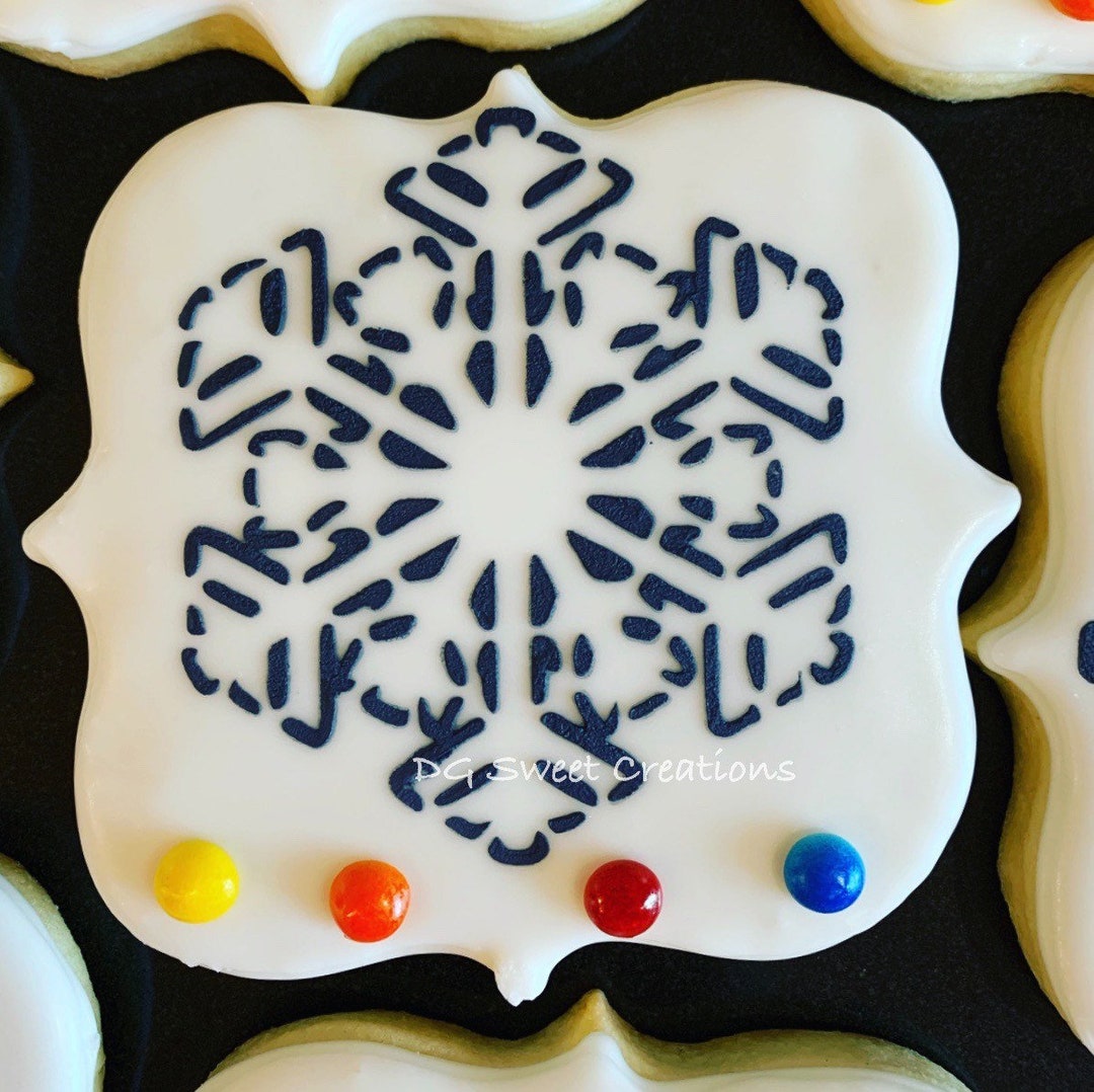 Paint Your Own Snowflake Cookie - PYO Snowflake Cookie - 12 Cookies - Etsy