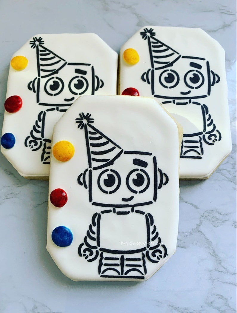 Paint Your Own Robot Cookie - PYO Cookie - Robot Cookie - 12 Cookies - Etsy
