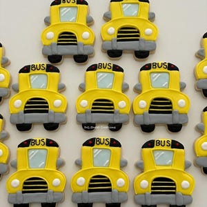 School Bus Sugar Cookies - Worlds Best Bus Driver - 12 Cookies - Etsy