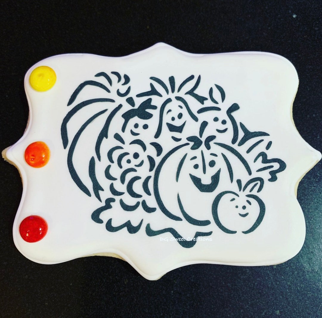 PYO Pumpkin Cookie - Paint Your Own Pumpkins - Pumpkin Cornucopia Sugar ...