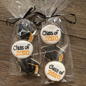 Class of 2024 Sugar Cookies - Graduation Cookies - Colors Customizable ...