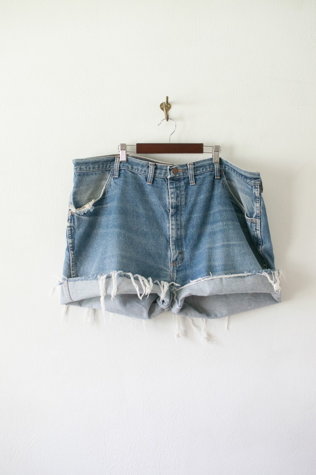 Vintage 1980's Rustler Jean Shorts High Rise | Cut Offs Raw Hem Denim ...