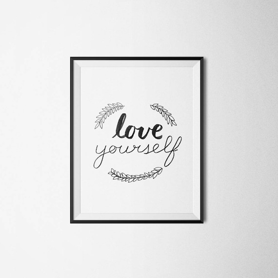 Motivational Black and White Positive Quote Poster Wall | Etsy