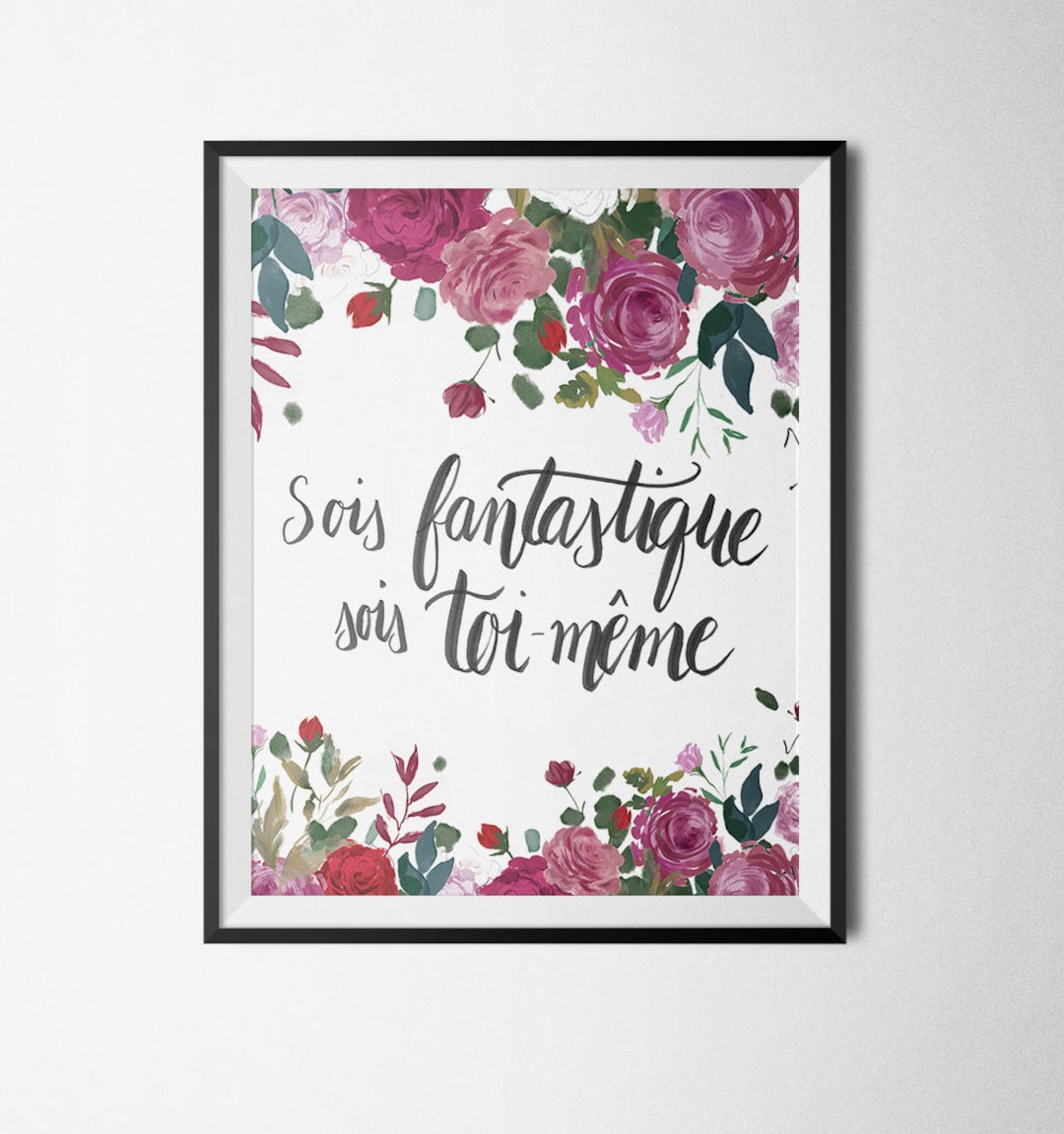French Printable Poster, Watercolor and Hand Lettering Poster With ...