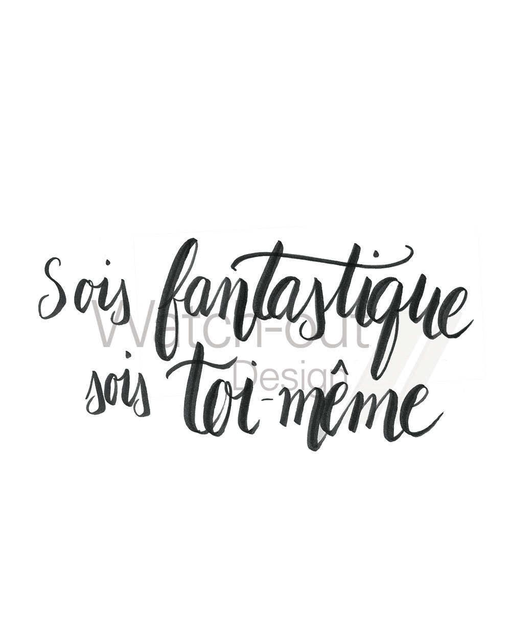 French Motivational Printable Poster, French Sign Inspirational Quote ...
