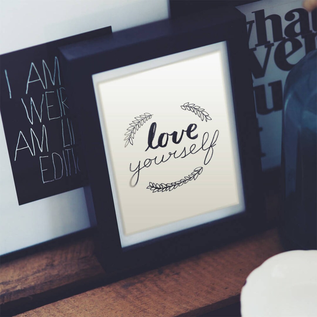Motivational Black and White Positive Quote Poster, Studio Bedroom ...