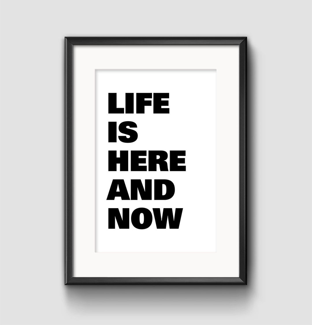 Black and White Positive Quote Poster, Minimalist Art Modern Style ...