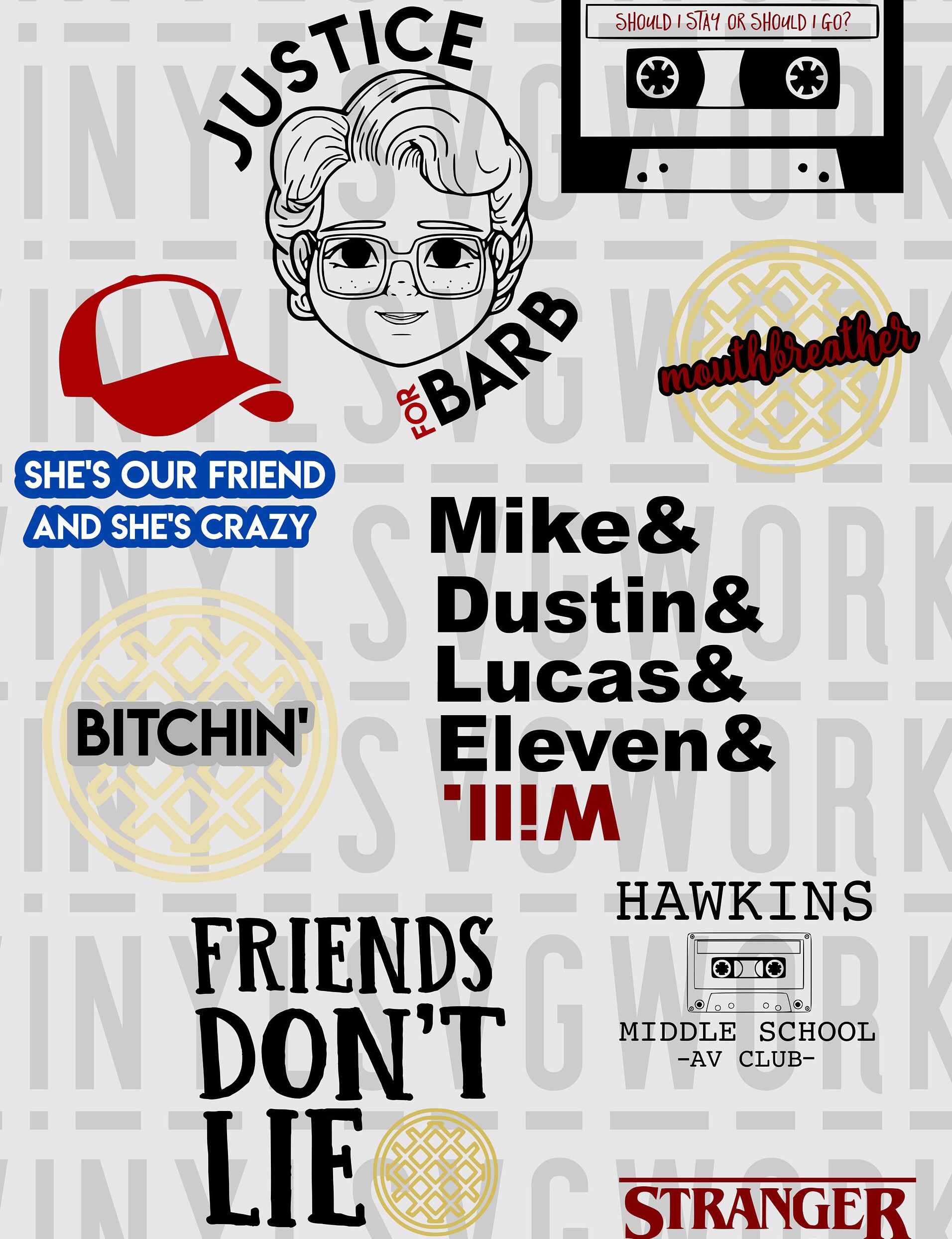 Stranger things SVG FILE PACK | Etsy