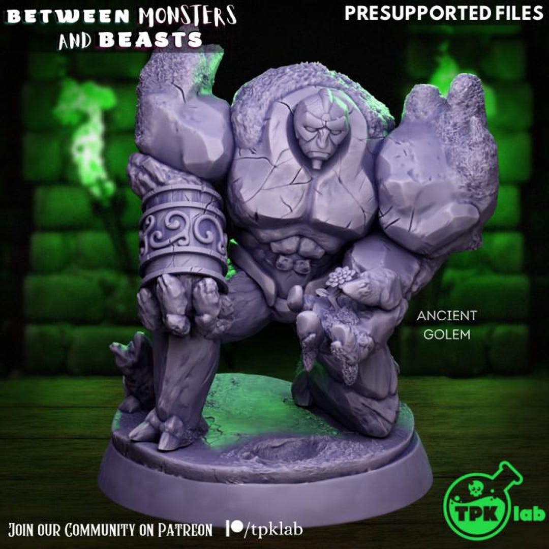 Ancient Golem | Dnd/table Top Mini | TPK Lab Miniatures - Etsy