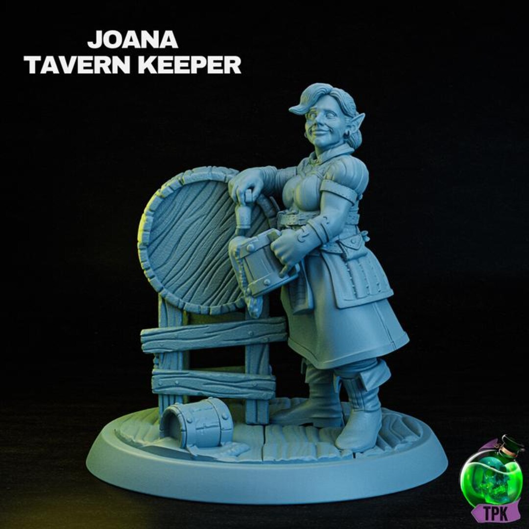 Joana Tavern Keeper | Dnd/table Top Mini | TPK Lab Minatures - Etsy