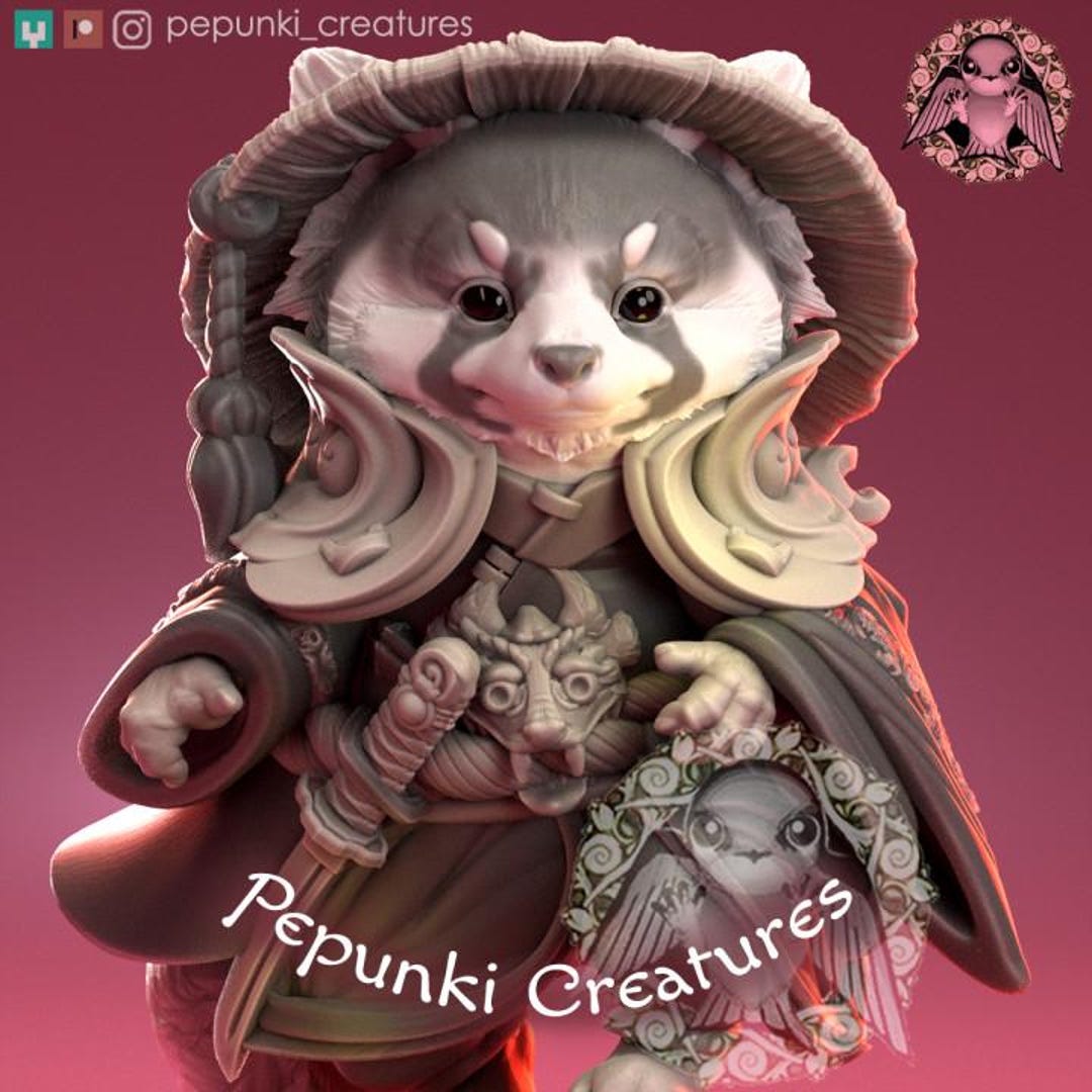 Red Panda | Dnd/table Top Mini | Pepunki Creatures - Etsy