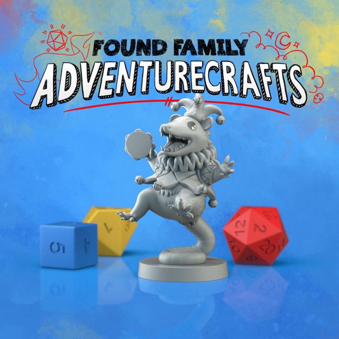 Opossum Jester | Dnd/table Top Mini | Found Family Adventure Crafts - Etsy