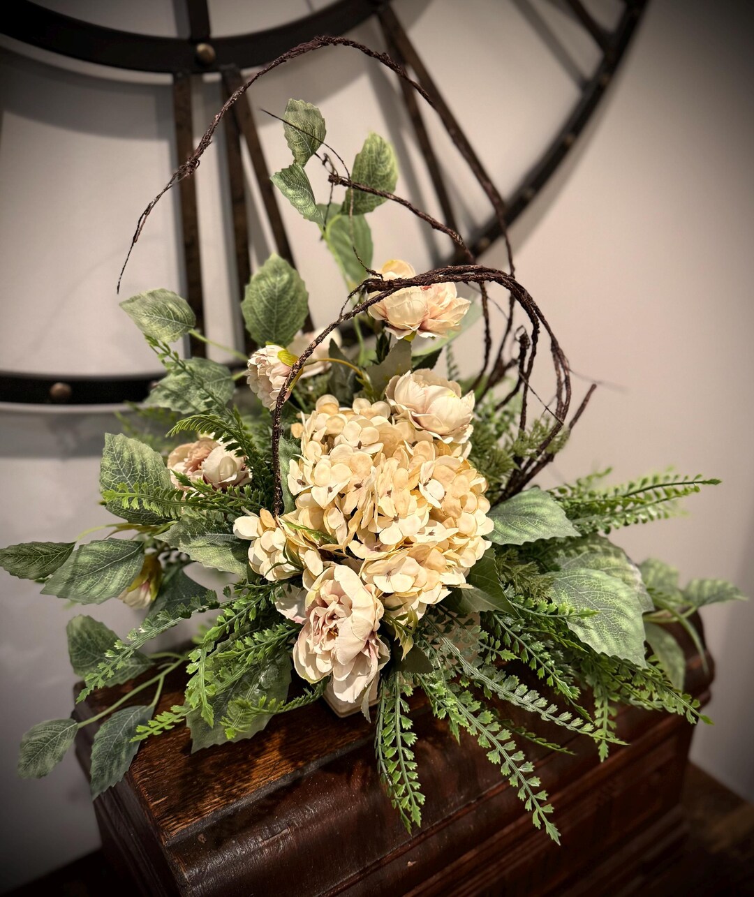 Spring Faux Floral Arrangement – One of a Kind Spring Centerpiece - Etsy