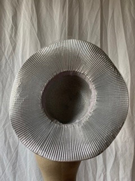 Vintage Silver Derby, Wedding Guest, Church Hat with … - Gem