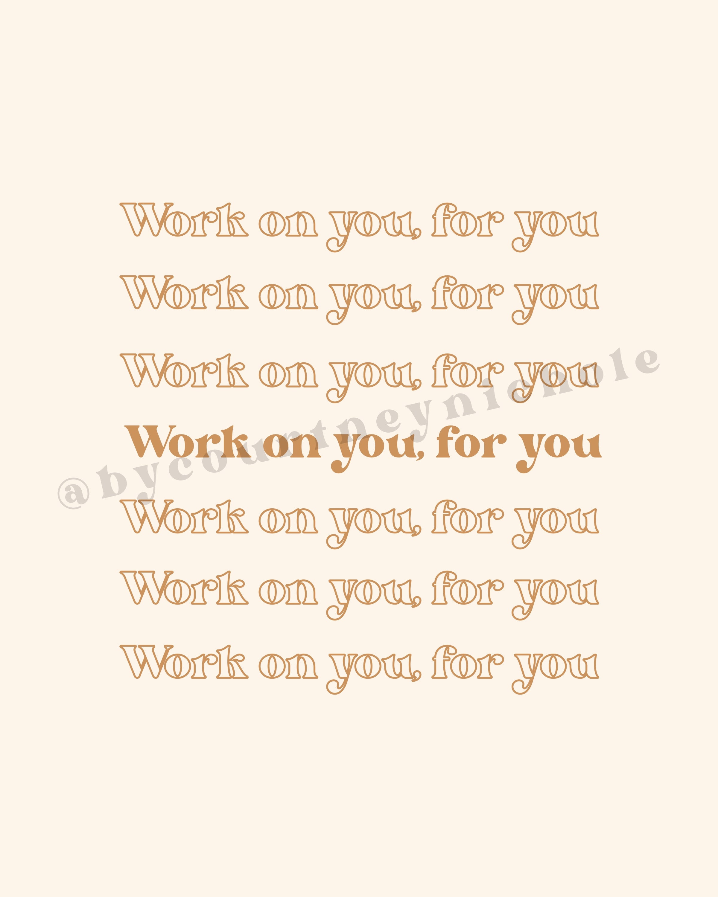 Work on You for You Print Digital Download Digital Print - Etsy UK