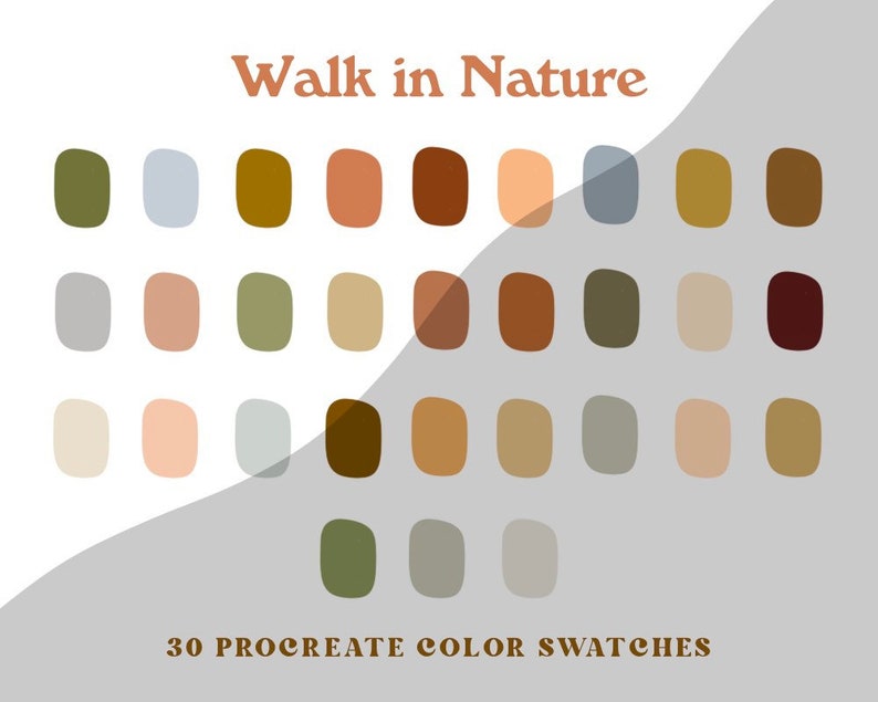 Nature Procreate Color Palette | Digital Download | Procreate Tools ...