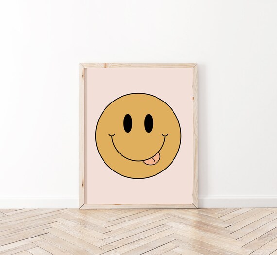 Smiley Face Print Digital Download Digital Print Happy - Etsy
