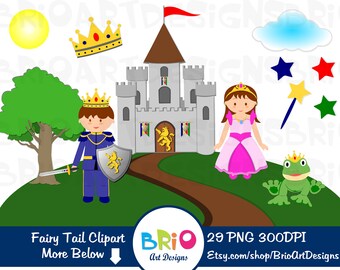 Fairy Tale Prince Clipart. Fairy Tale characters dragon | Etsy