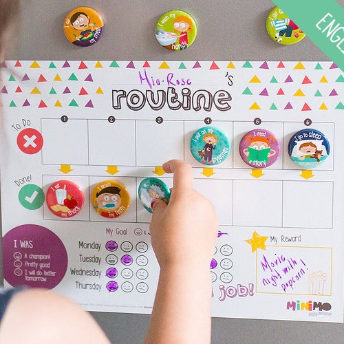 Chore Flashcards Behavior Chart Routine Chart | Etsy