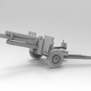 1/160 N Scale Military Small Howitzer Printed in High Resolution Clear ...
