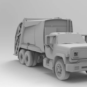 1/87 Ho Scale 80s Garbage Trash Truck Printed in High Resolution Clear ...