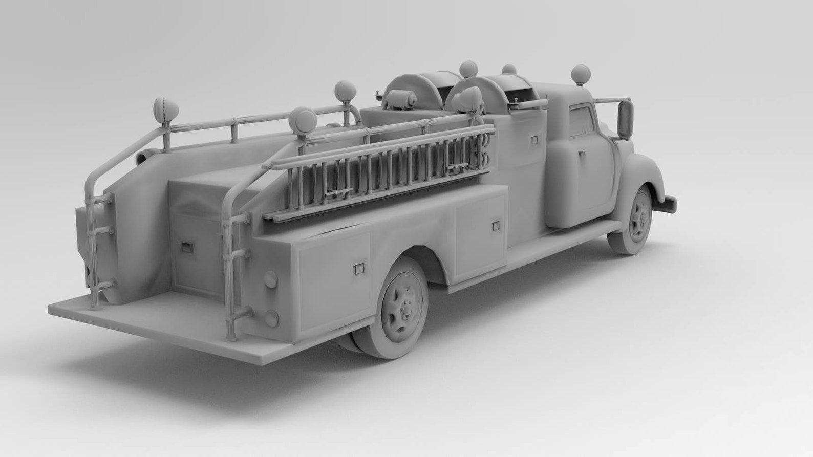 N Scale 1/160 1950 Fire Truck Printed in Clear Resin - Etsy