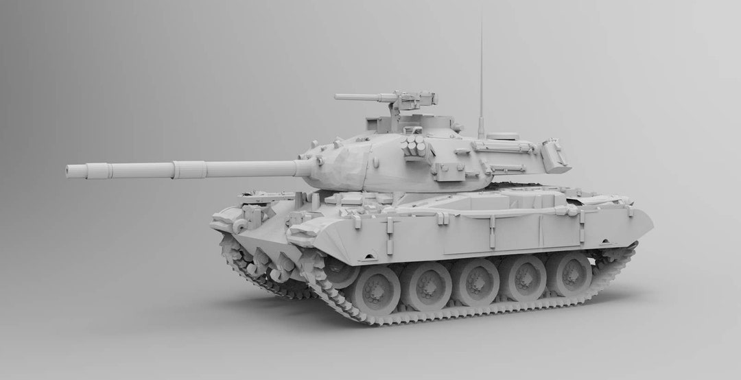 1/87 HO Scale Military M41D Tank Printed in High Resolution Clear Resin ...