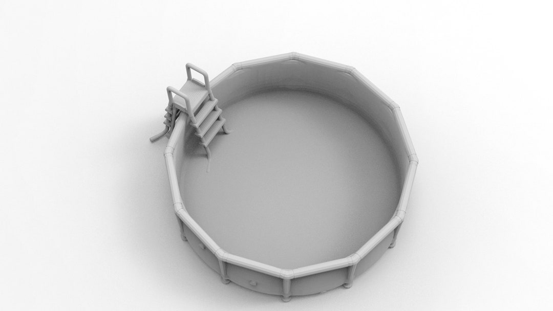 1/160 N Scale Above Ground Swimming Pool 3d Printed in Grey Resin - Etsy