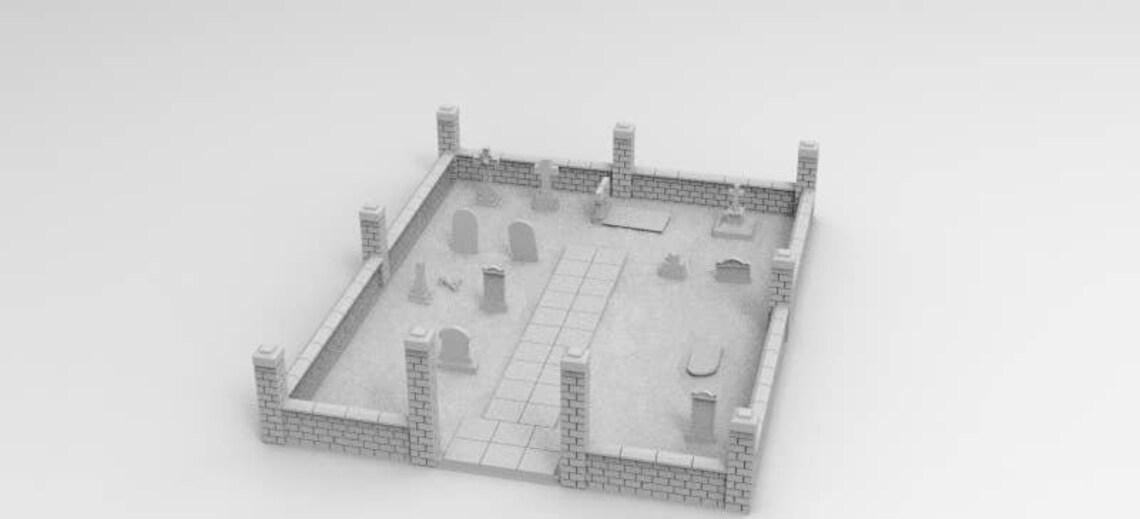 Graveyard 1 by WOW Buildings 3D Printable STL Immediate - Etsy