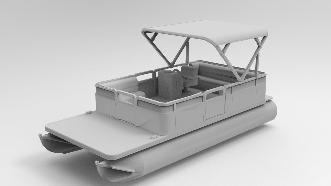 HO 1/87th Scale Older Pontoon Boat 3d Resin Printed - Etsy