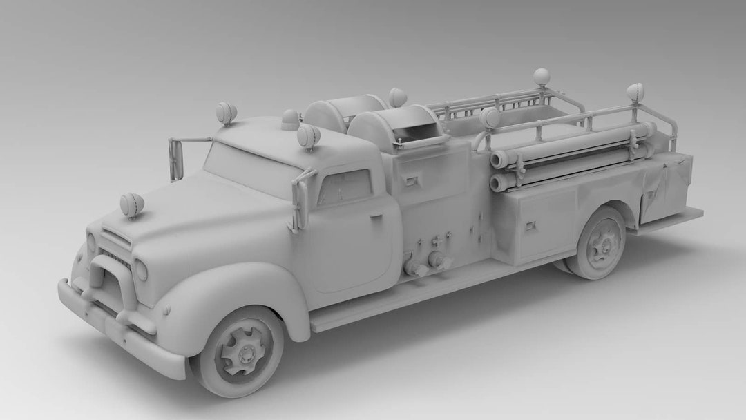 N Scale 1/160 1950 Fire Truck Printed in Clear Resin - Etsy