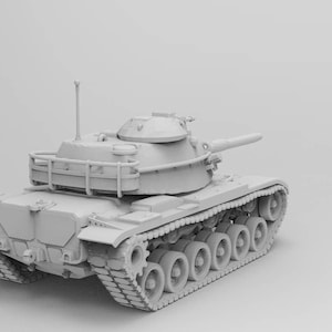 1/160 N Scale Military M60 MBT Printed in High Resolution Clear Resin ...