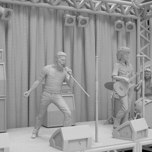 N Scale 1/160 Queen in Concert 4 Figures and Stage 3d Printed in 14k ...